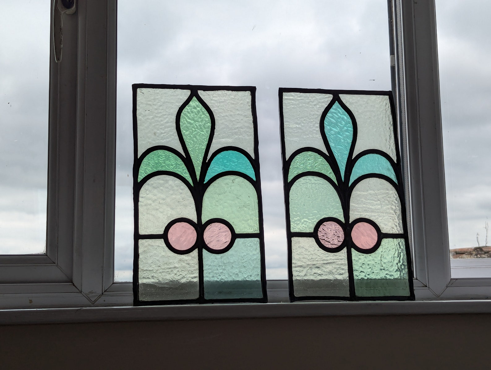 Decorative Victorian Stained Glass Window Panel - Etsy
