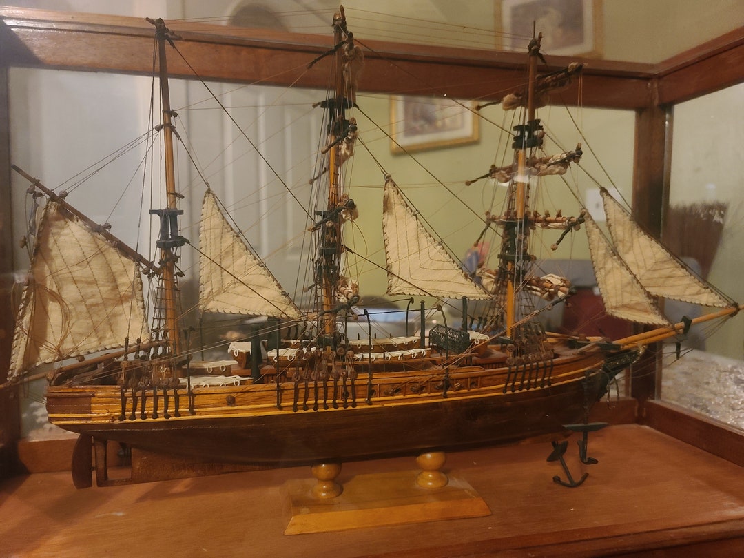 1800s Hand Crafted Wooden Scale Ship - Etsy