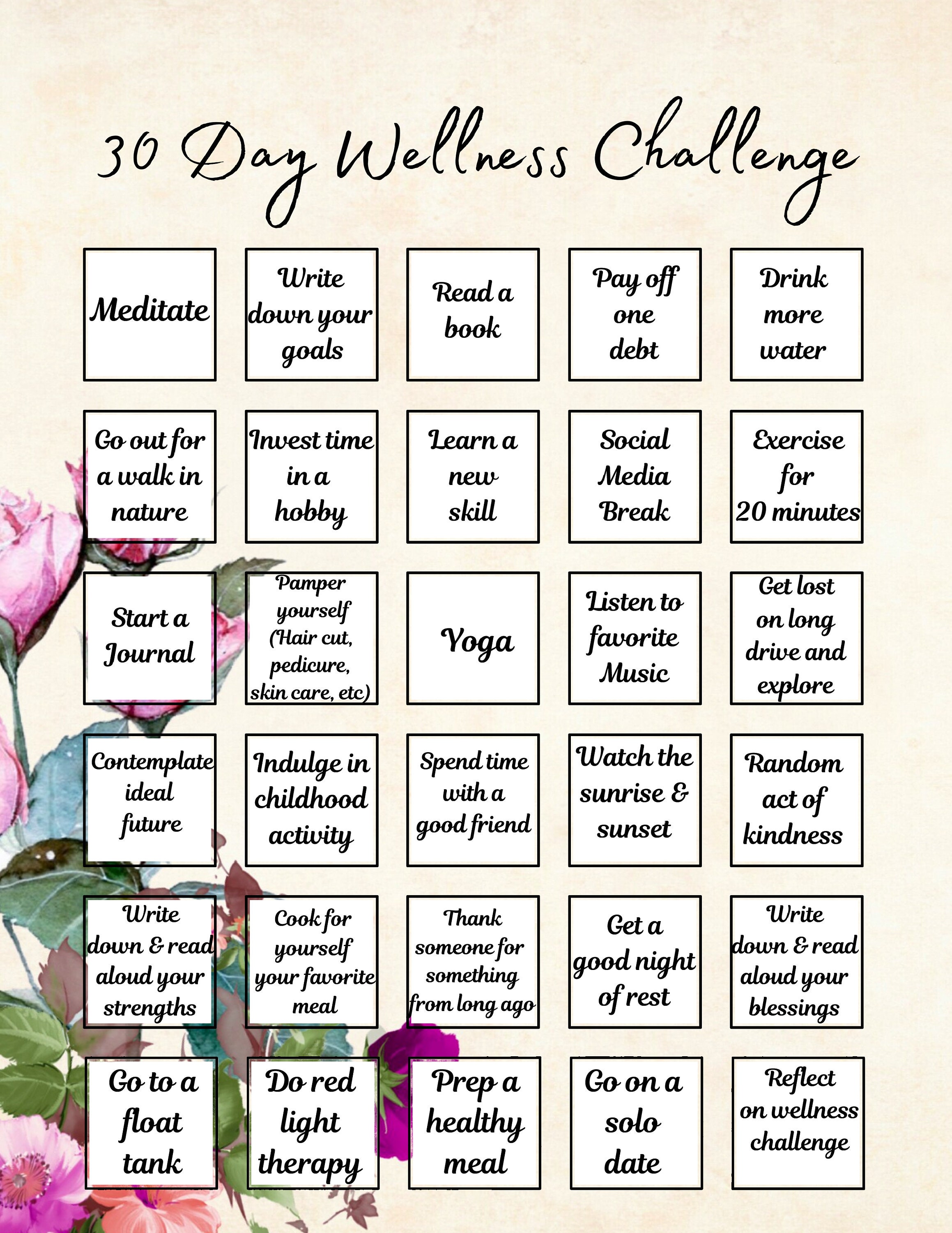 30 Day Wellness Challenge - Etsy 30 Day Wellness Challenge - Etsy