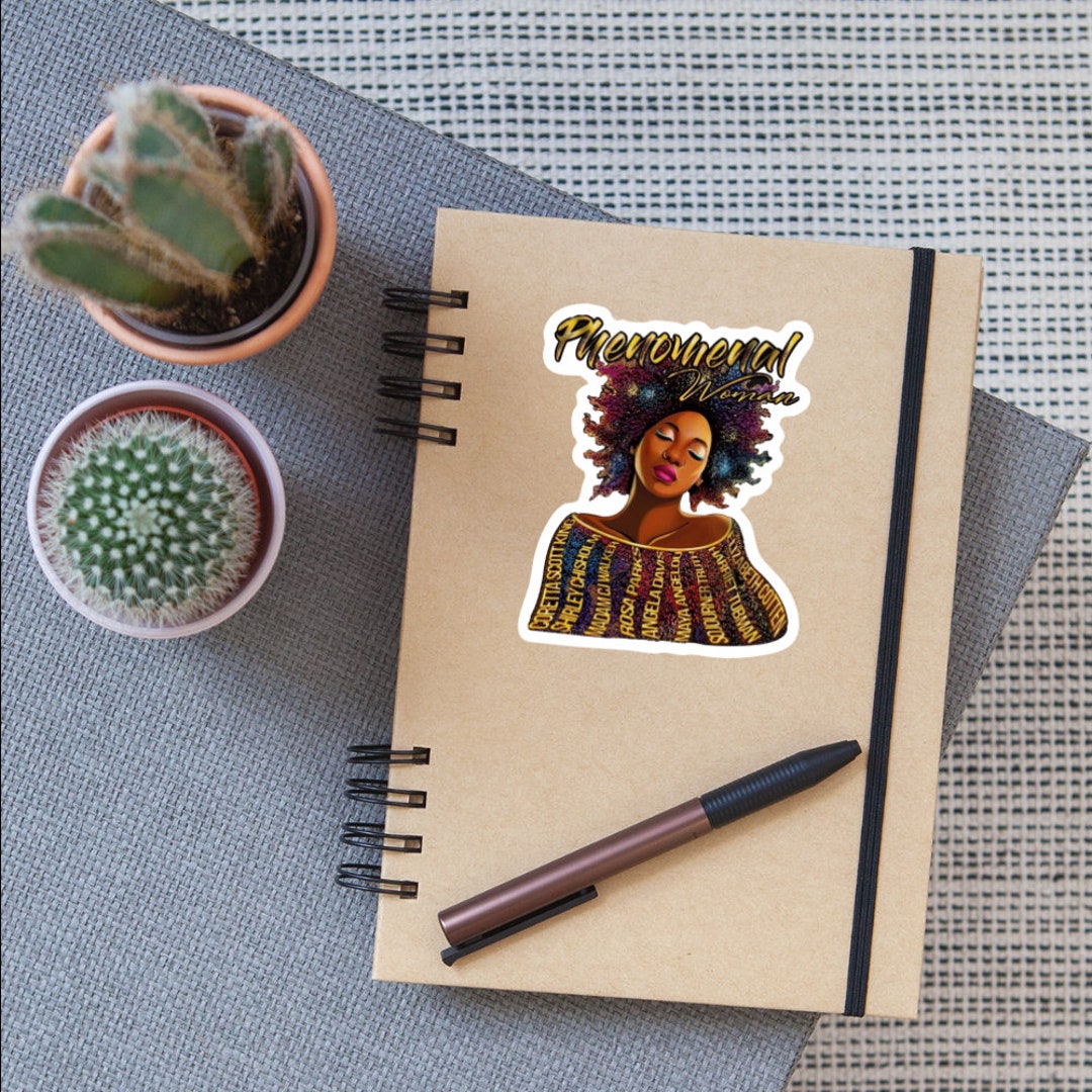 African American Women Phenomenal Woman Vinyl Sticker - Etsy