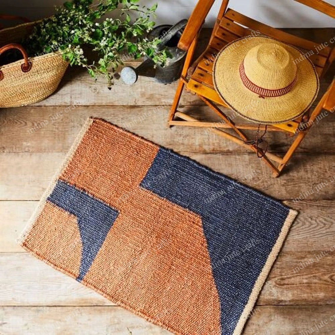 Orange Jute Runner,natural Fiber Jute Rug,mehroon Jute Rug,natural Jute ...