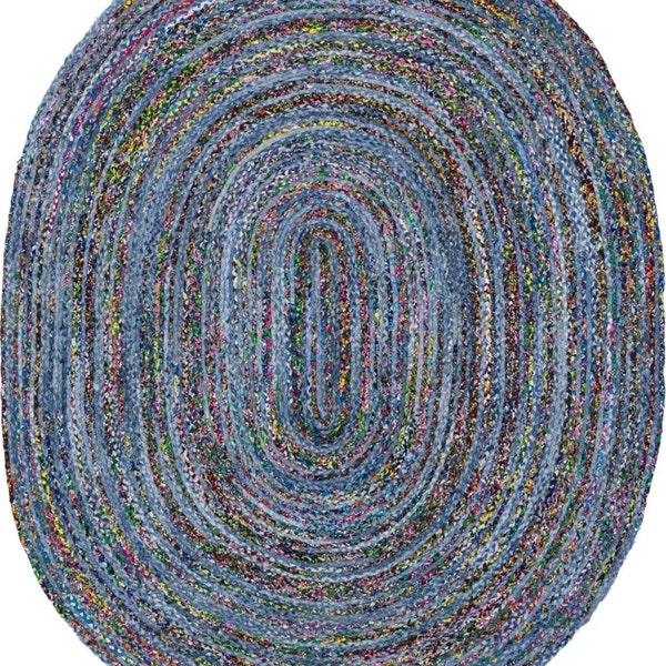 Denim Braided Rug - Etsy