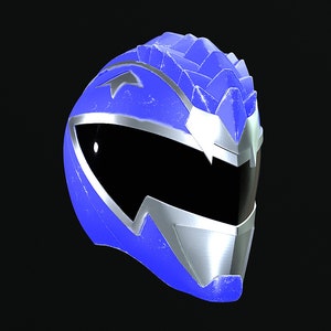 Power Rangers Hyper Force Blue Helmet 3D Model - Etsy