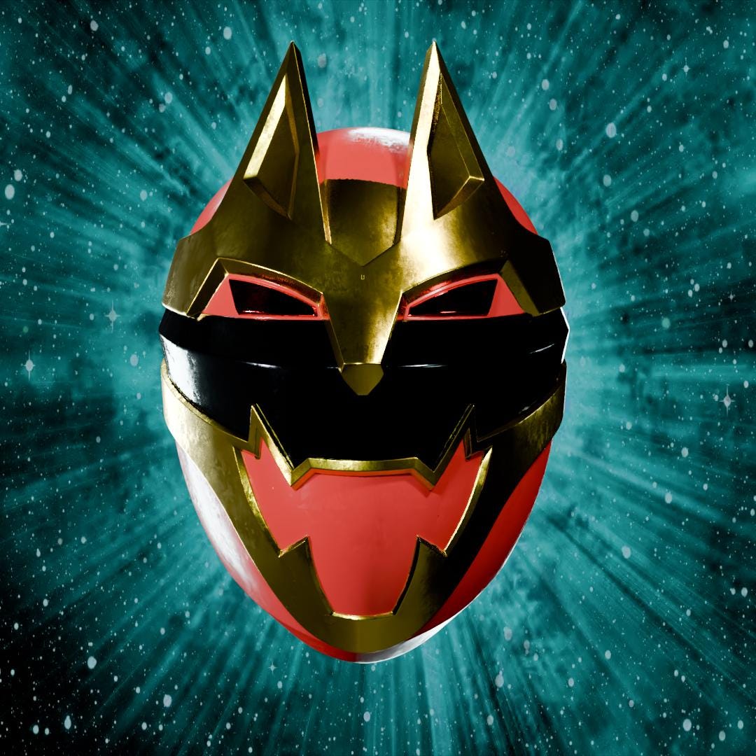 No.1 Sentai Gozyuger Red Helmet 3D Model - Etsy