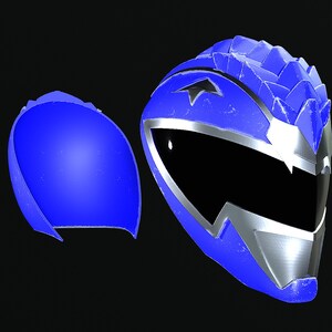 Power Rangers Hyper Force Blue Helmet 3D Model - Etsy