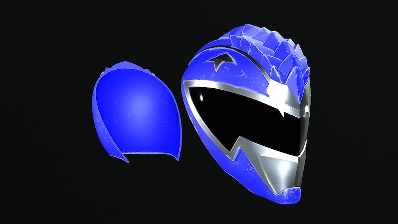 Power Rangers Hyper Force Blue Helmet 3D Model - Etsy