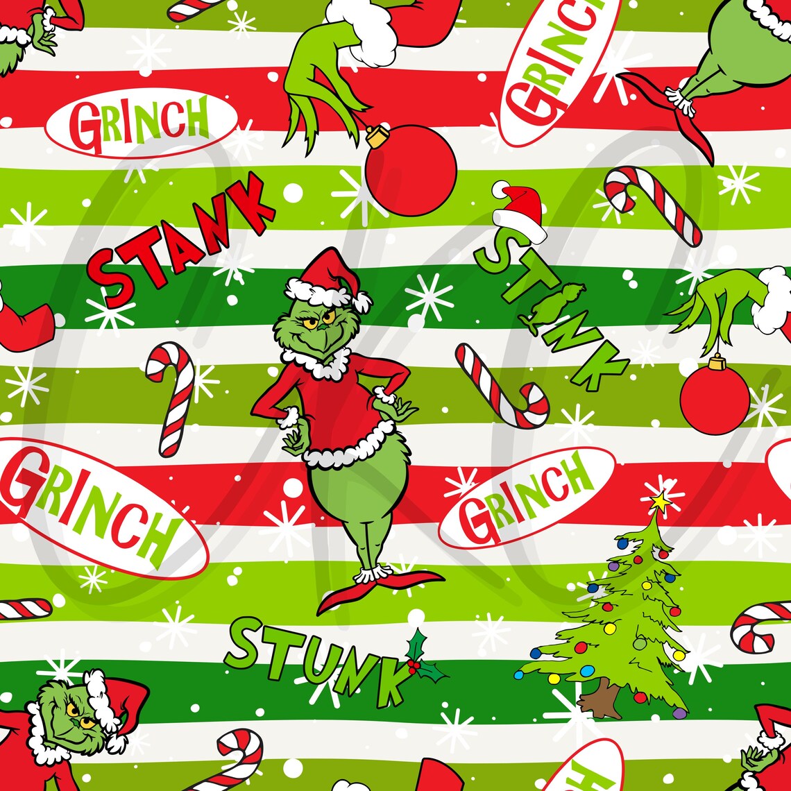 Mean Green Guy Stripes Seamless File - Etsy