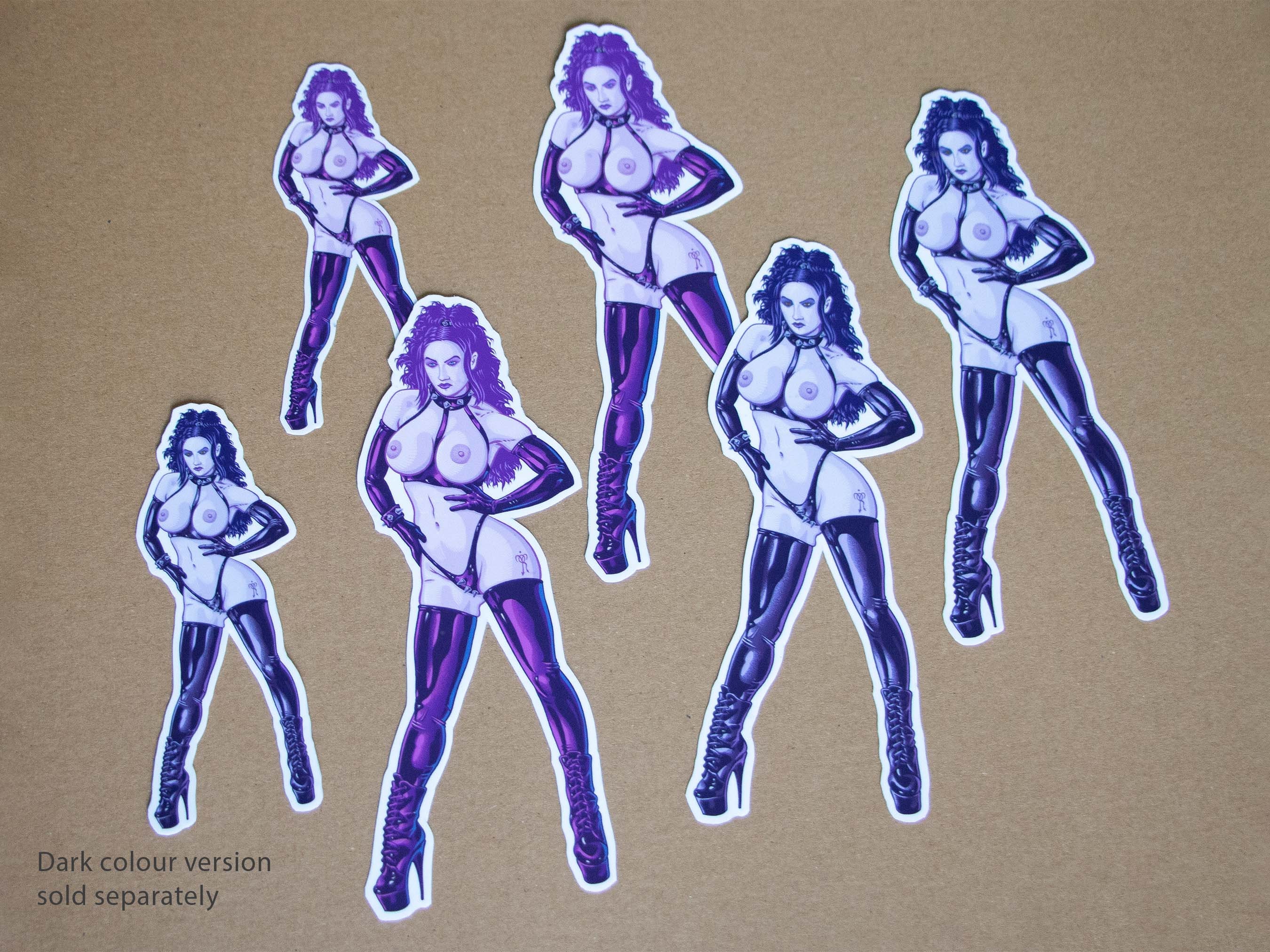 Fetish Witch Vinyl Sticker Vivid Version Erotic Sticker Fetish Sticker