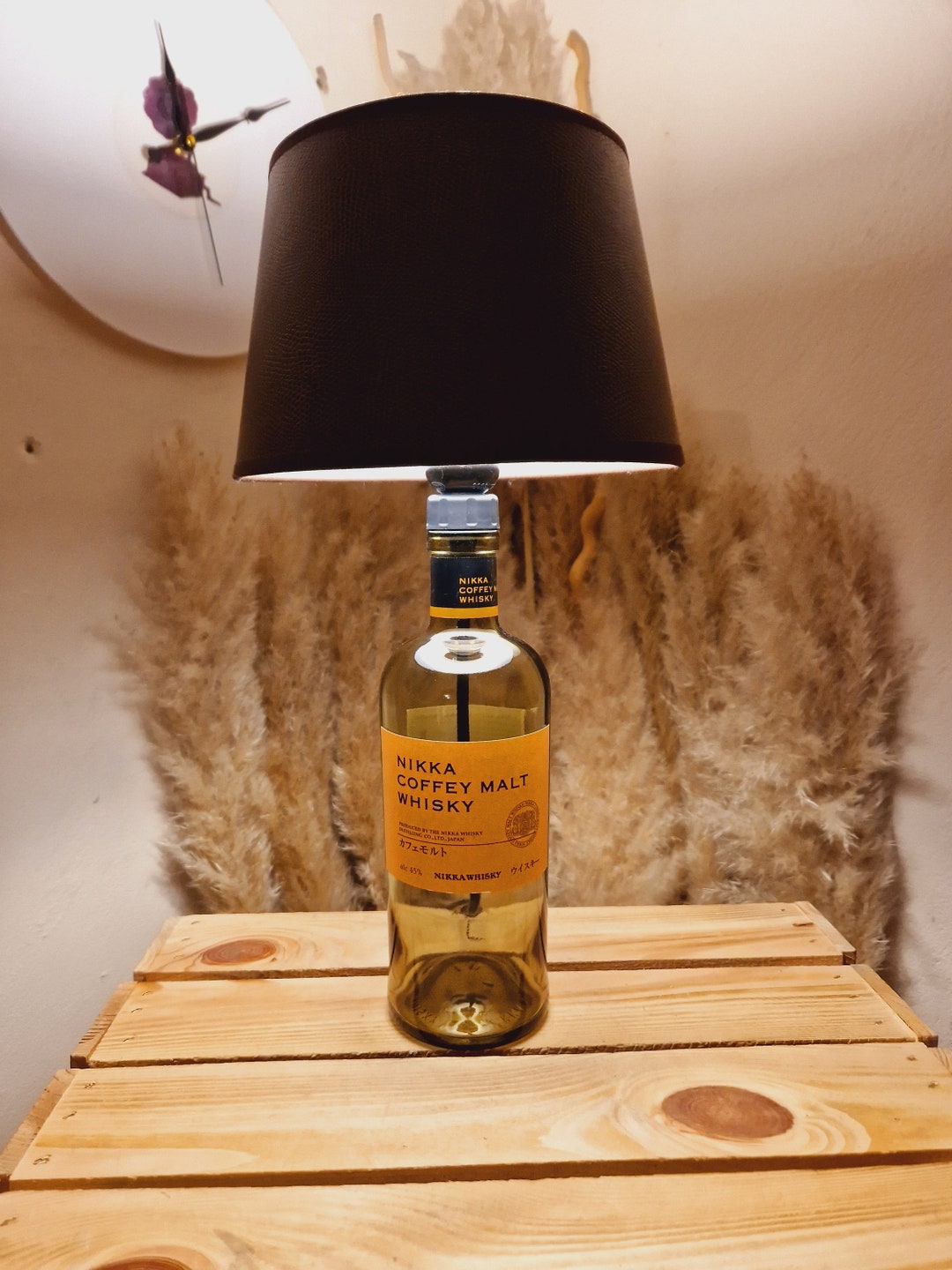 Nikka Coffey Malt Whiskey Bottle Lamp Lamp Bottle Gift Upcycling Table ...