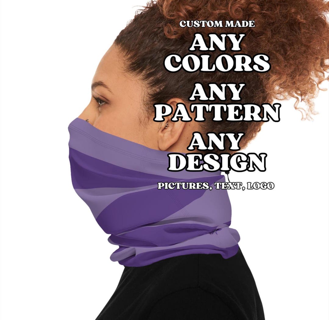 Custom Winter Neck Gaiter: Personalized Design, All-over Print - Etsy