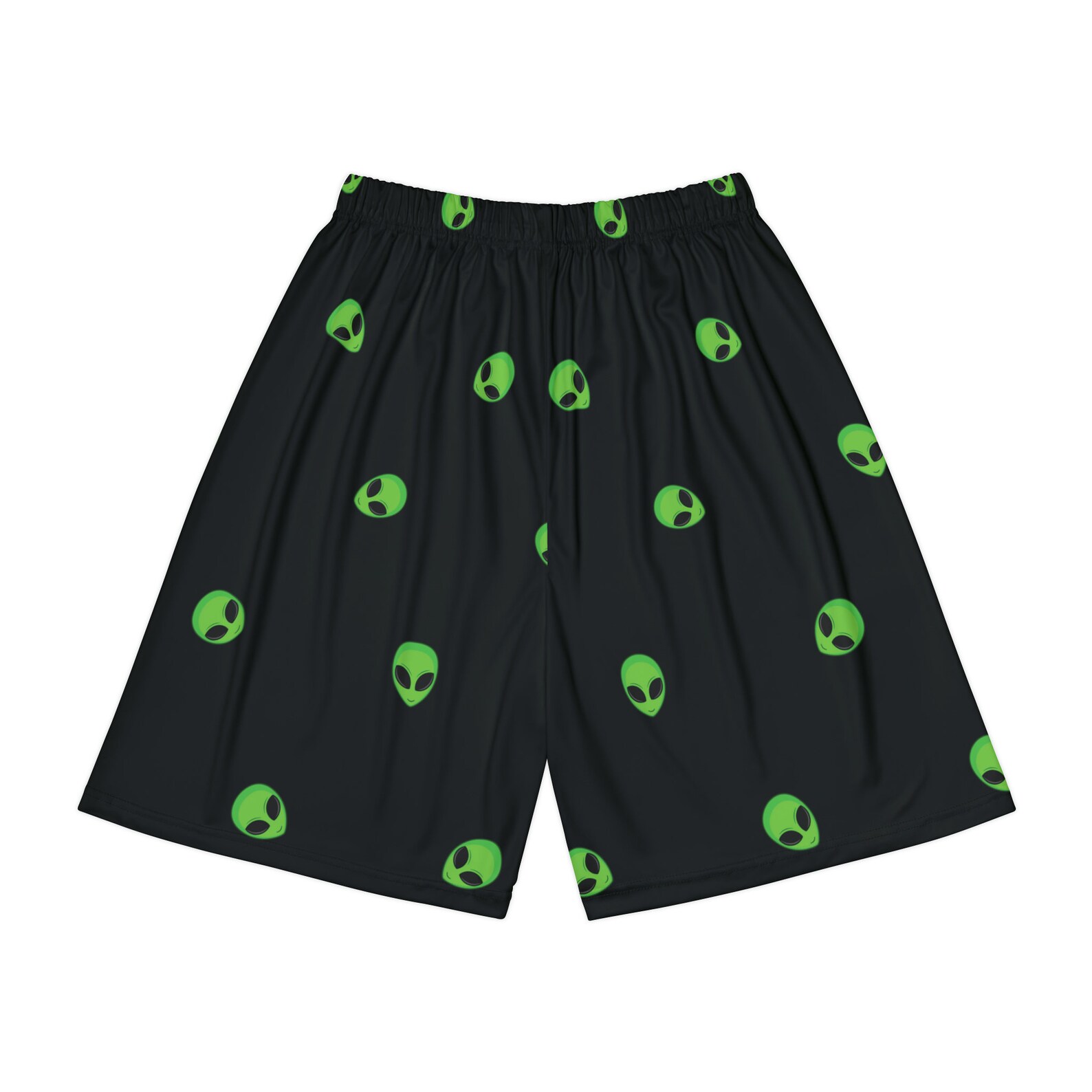 Men's Alien Shorts Alien Face Green & Black Shorts - Etsy