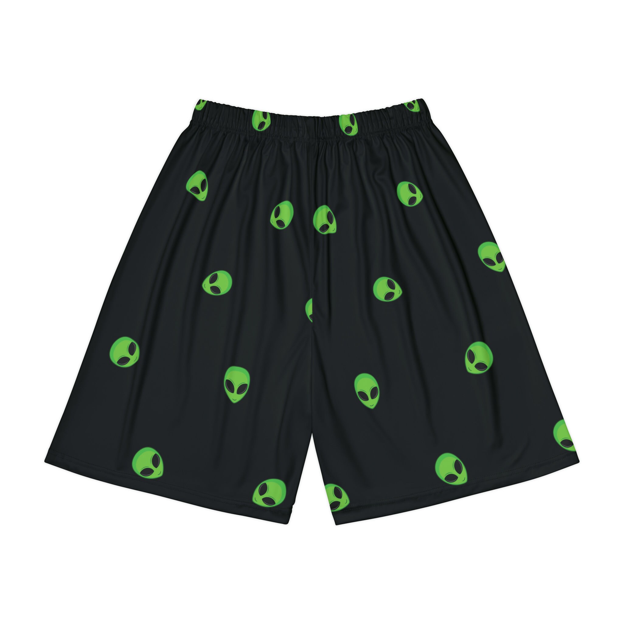 Men's Alien Shorts Alien Face Green & Black Shorts - Etsy