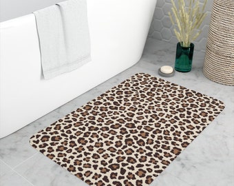 Leopard Print Bath Mat - Etsy