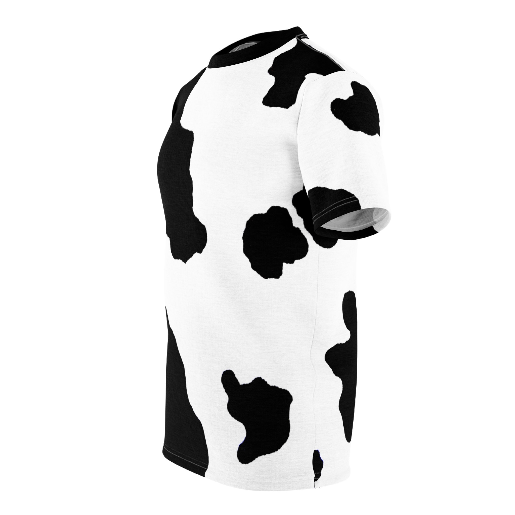Cow Print T-shirt Black & White Tshirt Animal Print T-shirt Men's Cow ...
