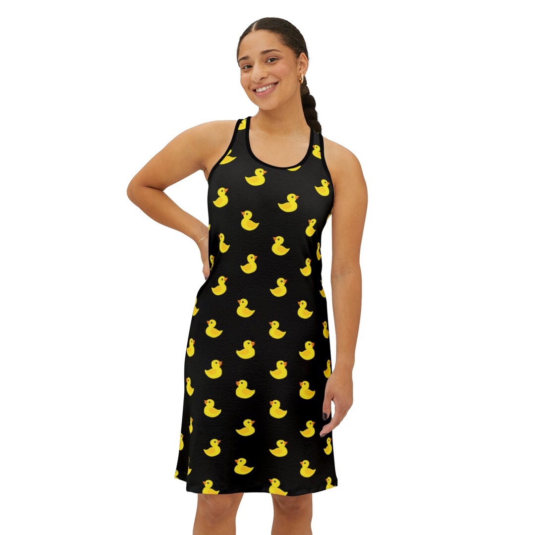 Duck Dress Rubber Duck Dress Racerback Duck Pattern Sleeveless Dress ...