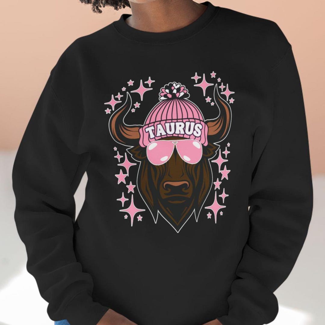Taurus Zodiac Sweatshirt, Trendy Graphic Sweater - Etsy