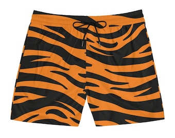 Tiger Stripe Swim Trunks - Etsy