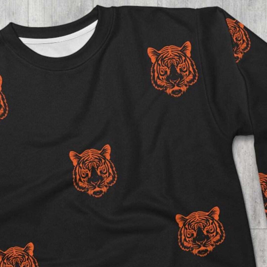 Bengal Tiger Sweatshirt Tiger Face Sweatshirt Cincinnati Clothing Women ...