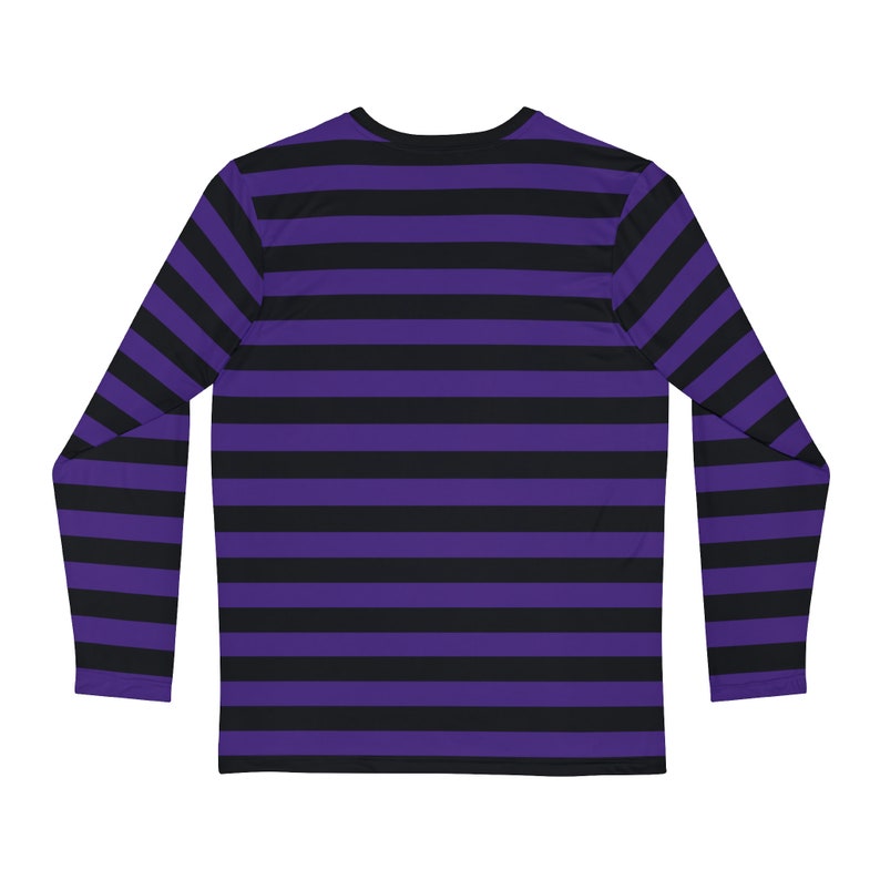 Purple & Black Striped T-shirt Men's Gothic Emo Striped Shirt Punk ...