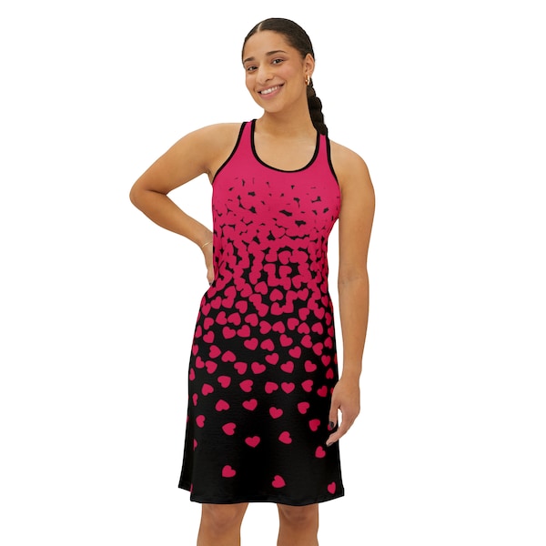 Pink and Black Heart Dress - Etsy