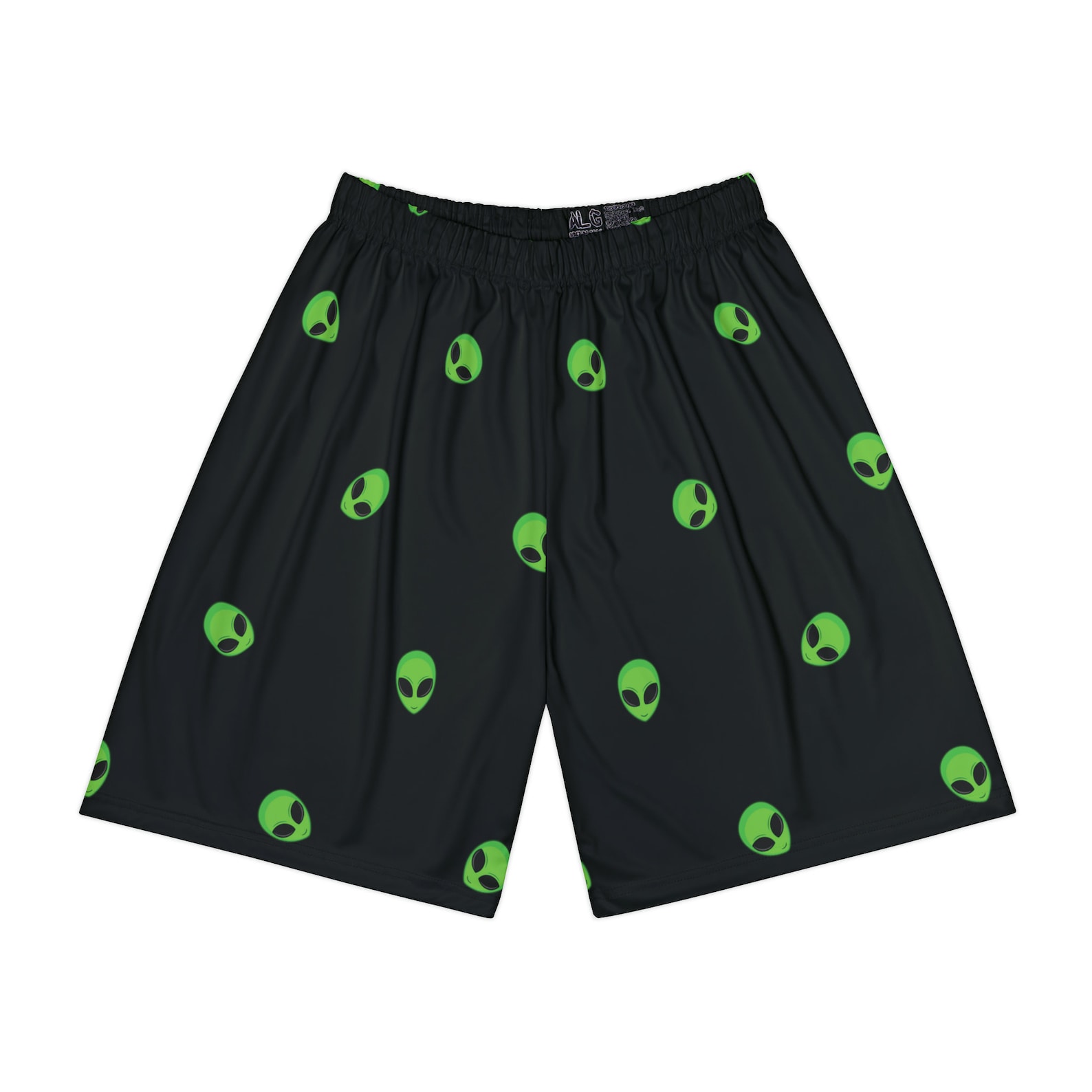 Men's Alien Shorts Alien Face Green & Black Shorts - Etsy