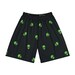 Men's Alien Shorts Alien Face Green & Black Shorts - Etsy
