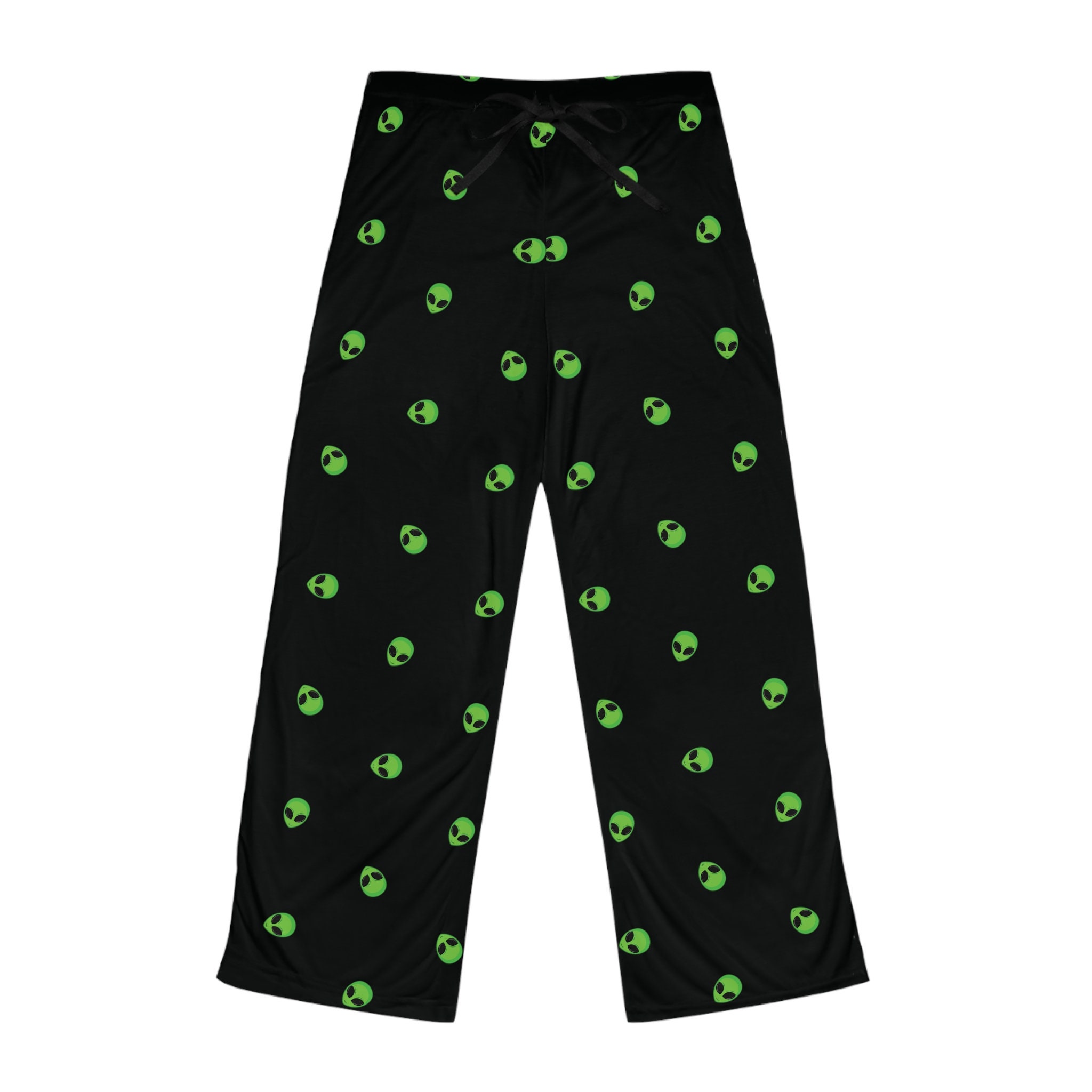 Alien PJ Pants Green & Black Alien Pajama Pants Women's Alien Pj's ...