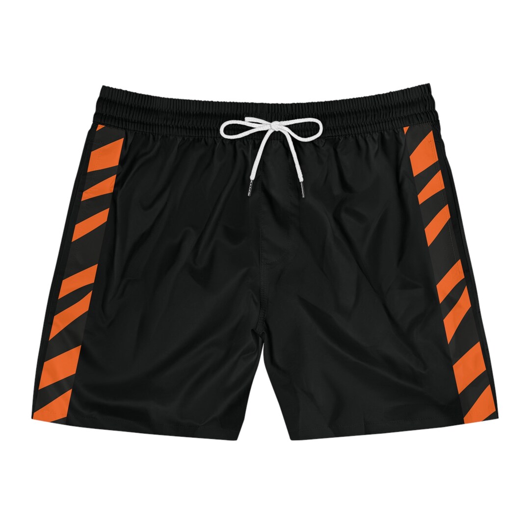 Tiger Striped Swim Trunks Bengal Tiger Side Stripe Swim Shorts Orange ...