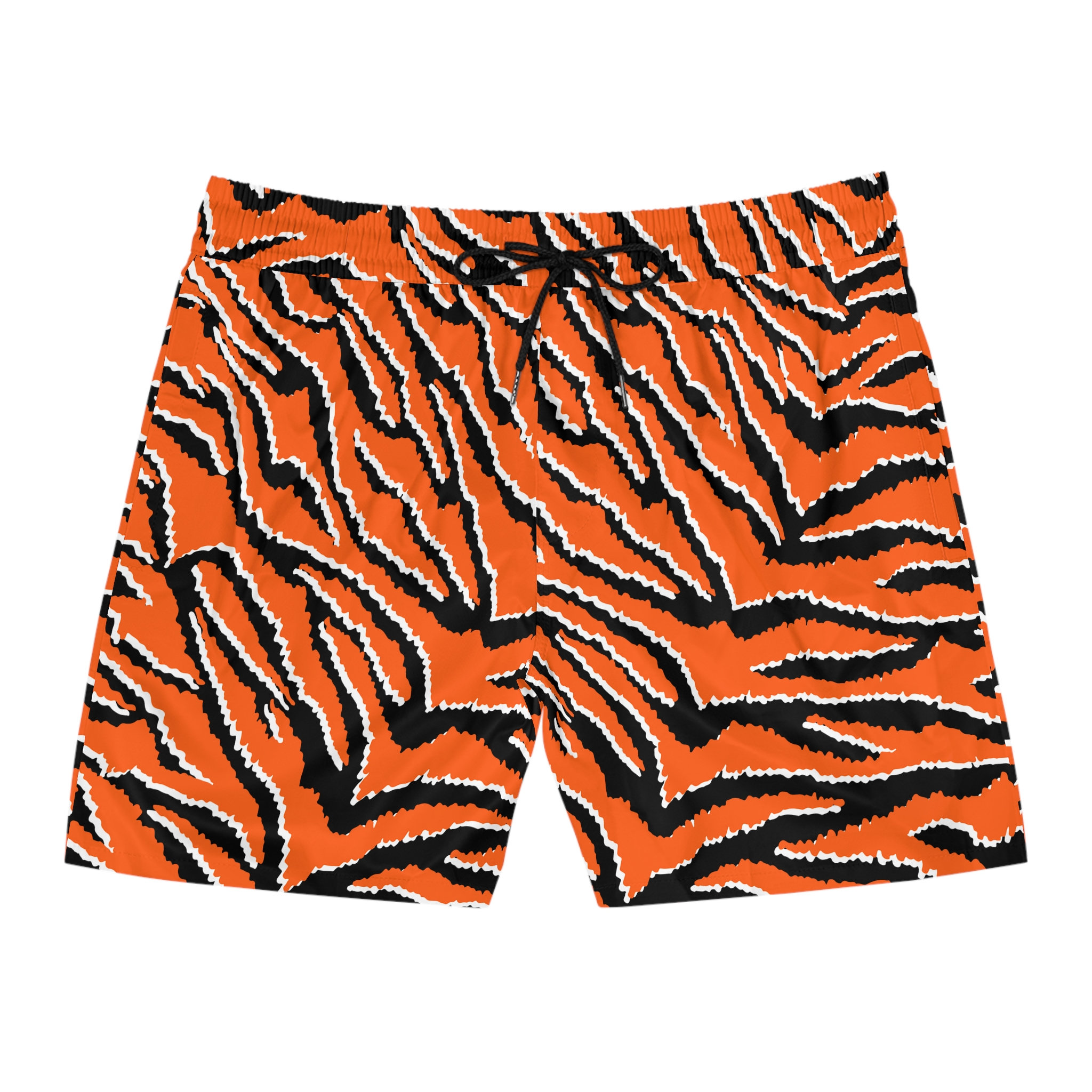 Bengal Tiger Zip Hoodie Orange Striped Fleece Jacket Orange & Black Men's Tiger Stripe Zip ...