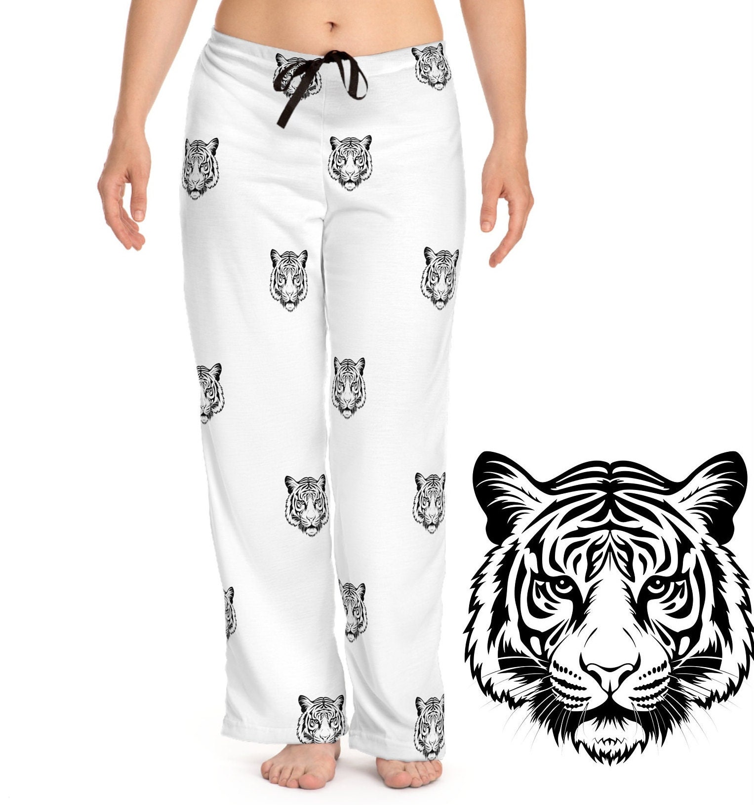 Bengal Tiger PJ Pants Tiger Face Pj's Cincinnati Football - Etsy