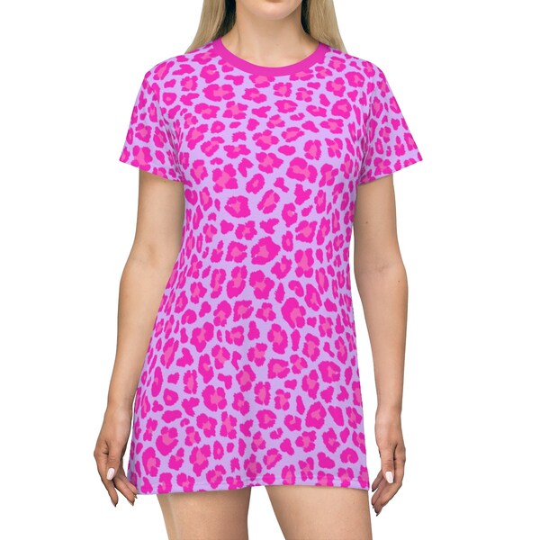Pink Leopard Dress - Etsy