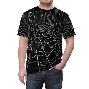 Spiderweb T-shirt Gothic T-shirt Emo Spiderweb Shirt Men's Spiderweb T ...