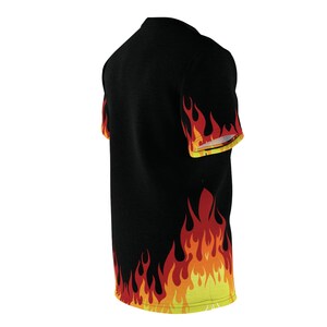 Flame T-shirt: Red & Black Fire All Over Print - Etsy