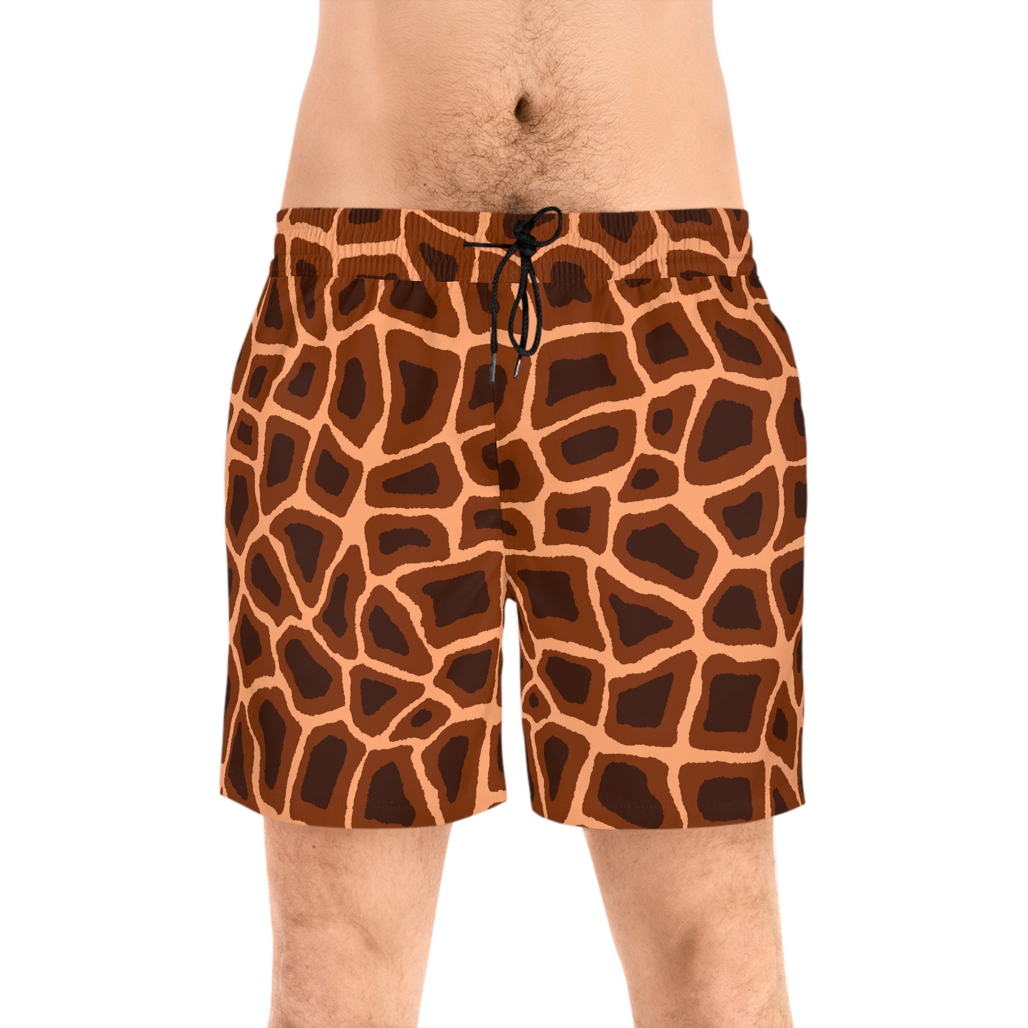 Giraffe Animal Print Adult Men's Shorts sold by English Scarlet Koo ...