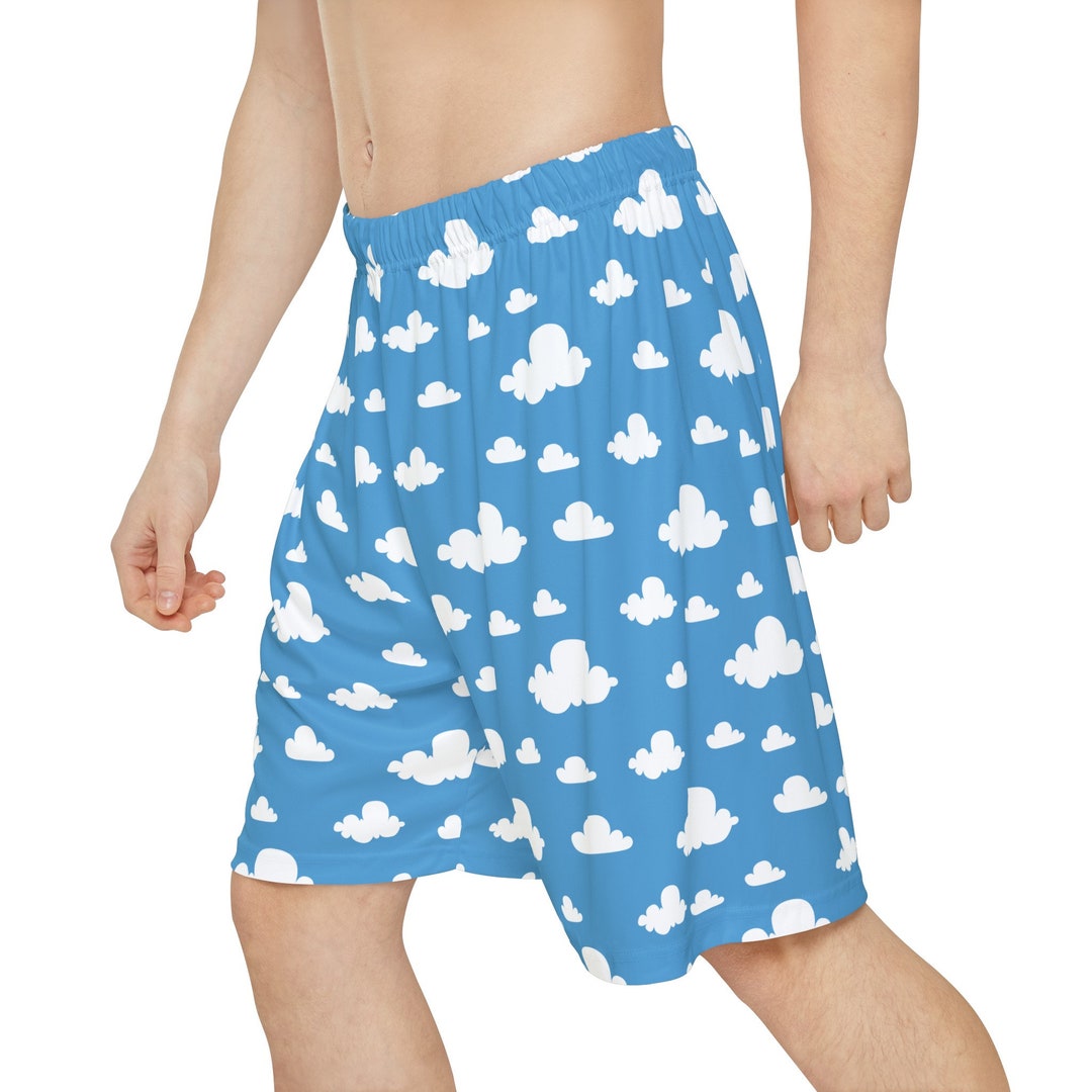 Blue Shorts Men's Blue Sky Shorts Cloud Basketball Shorts Funny Shorts ...