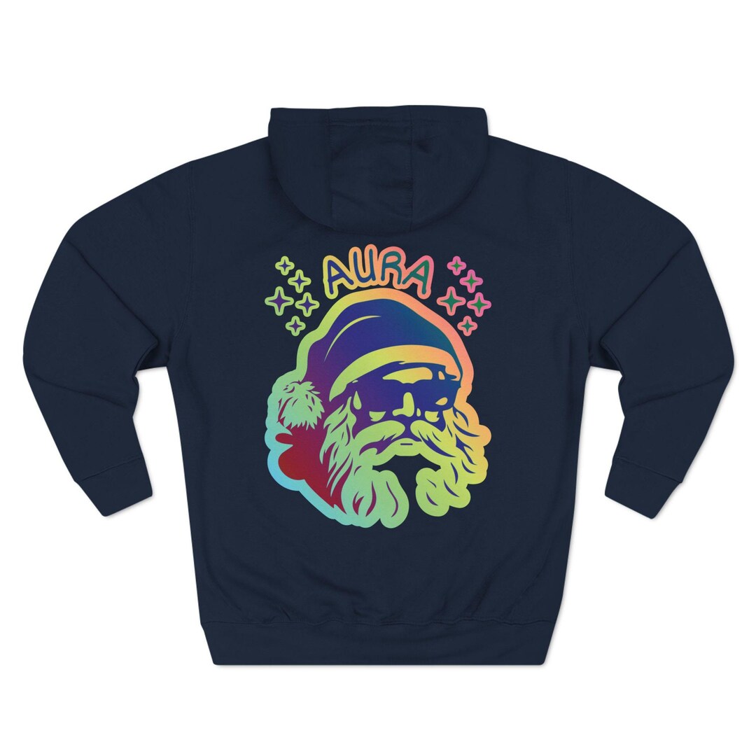 Aura Hoodie Santa Hoodie Gen Z Hoodie Trendy Christmas Hoodie Retro ...