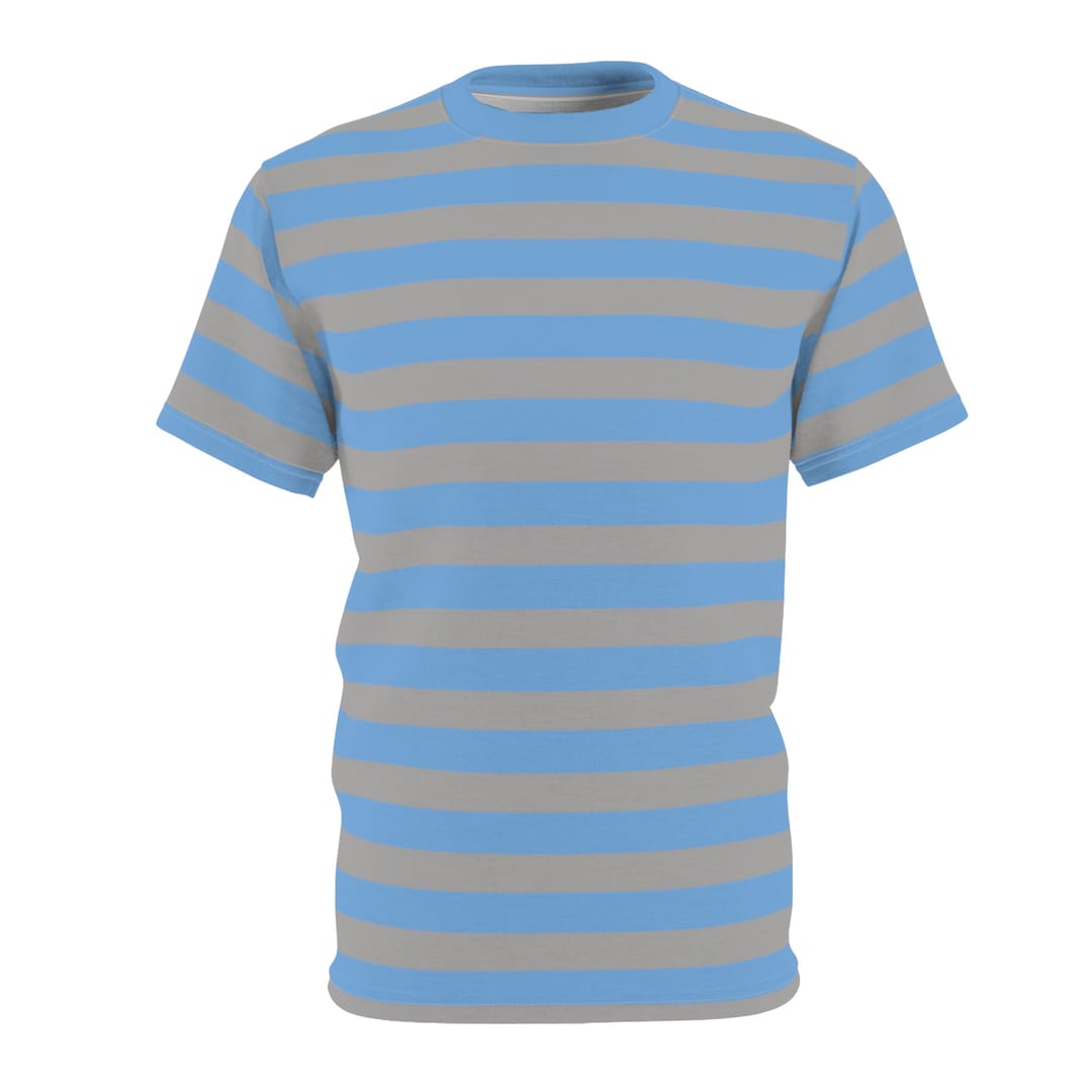 Light Blue Striped T-shirt: Retro Pastel Blue & Gray Shirt - Etsy