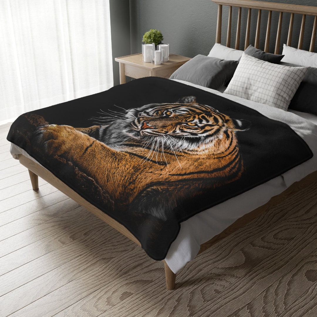 Bengal Tiger Blanket Tiger Portrait Throw Blanket Cincinnati Football ...