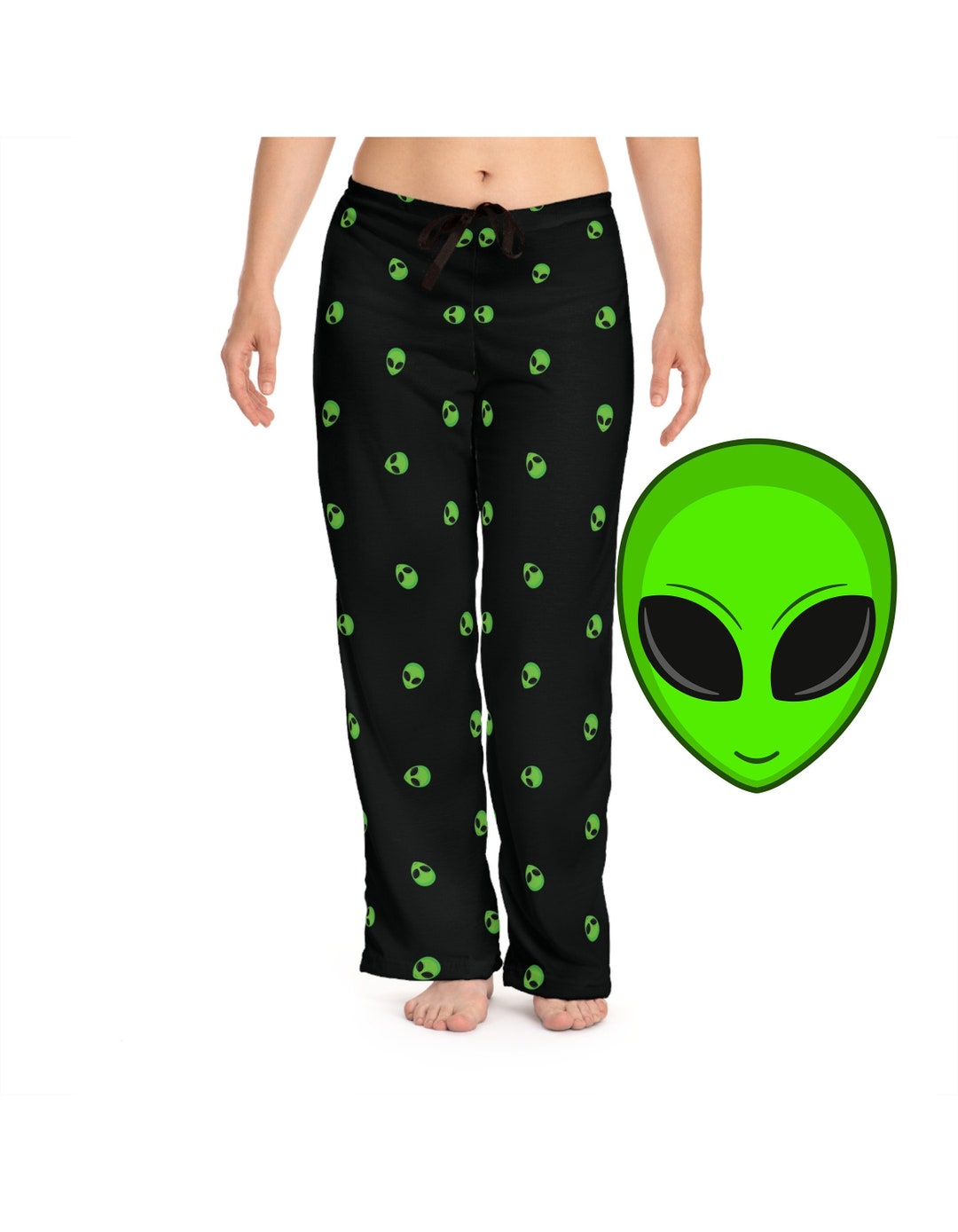 Green Alien Pajama Pants: Women's Soft Jersey Loungewear - Etsy