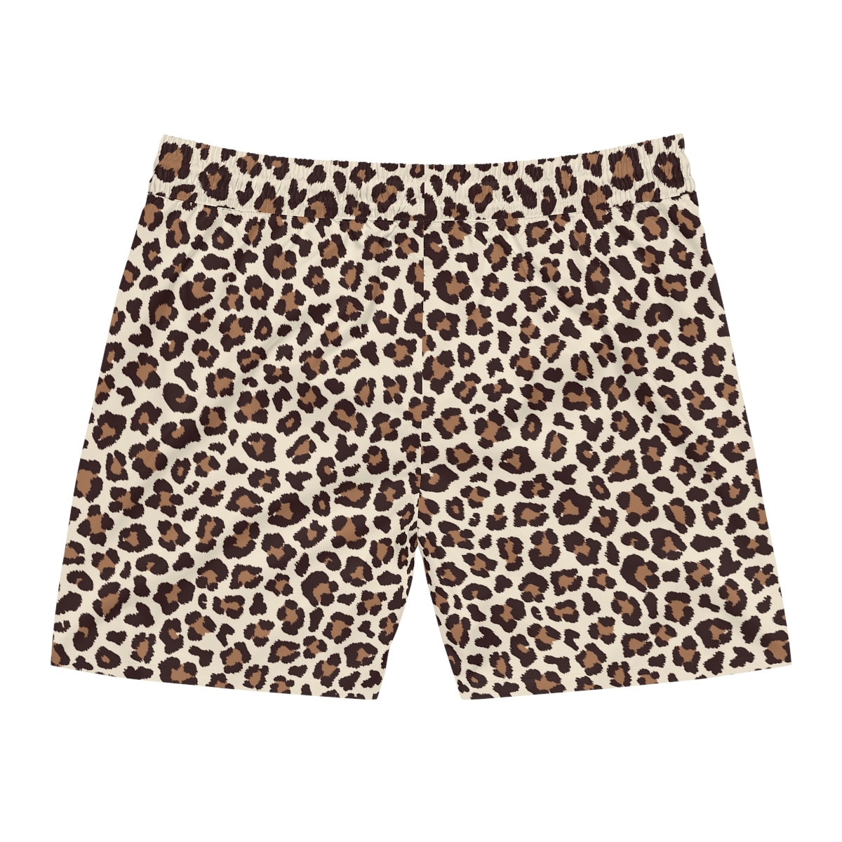 Leopard Swim Trunks Men's Animal Print Swim Trunks Brown Beige Swim ...