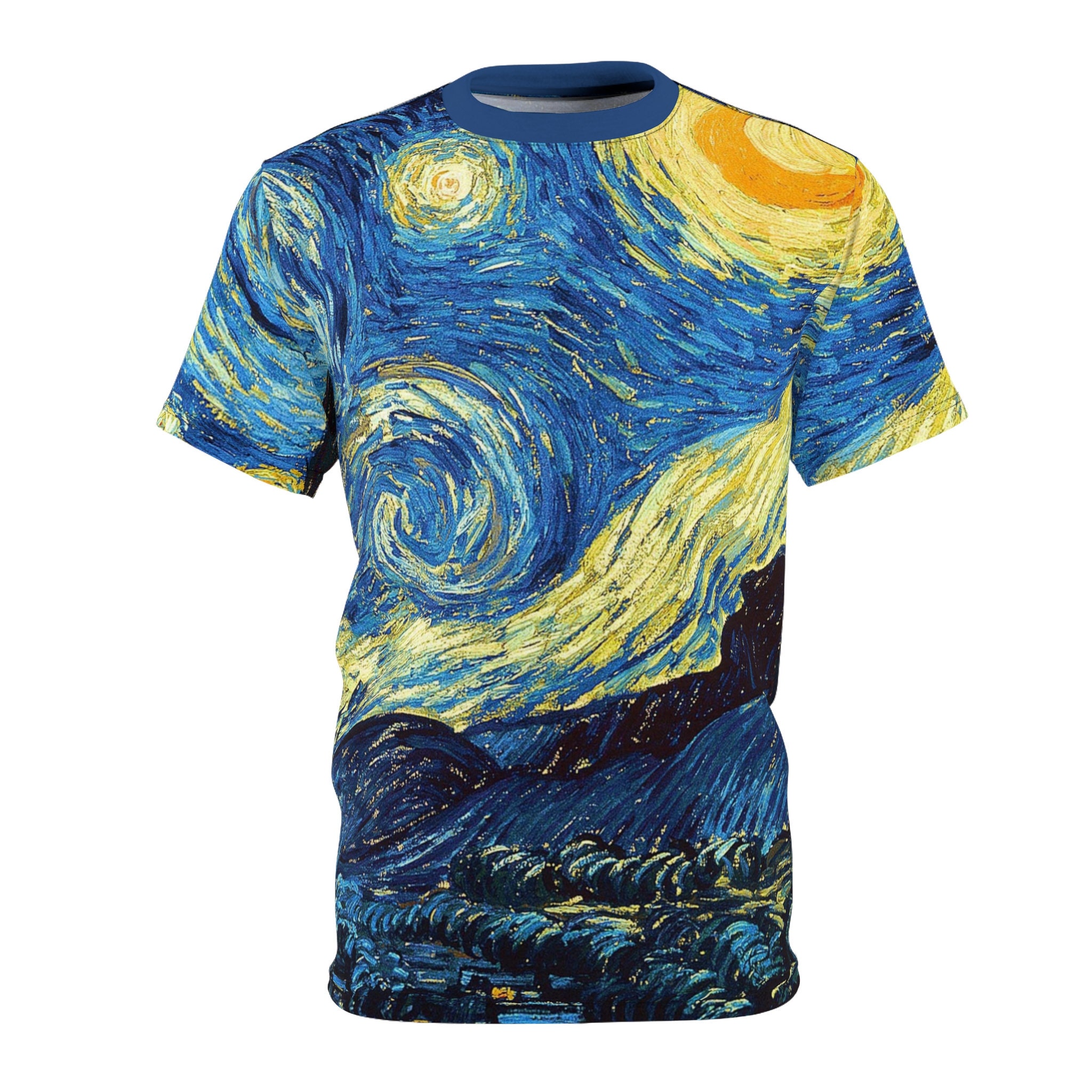 Starry Night T-shirt Vincent Van Gogh Painting T-shirt Men's Starry ...