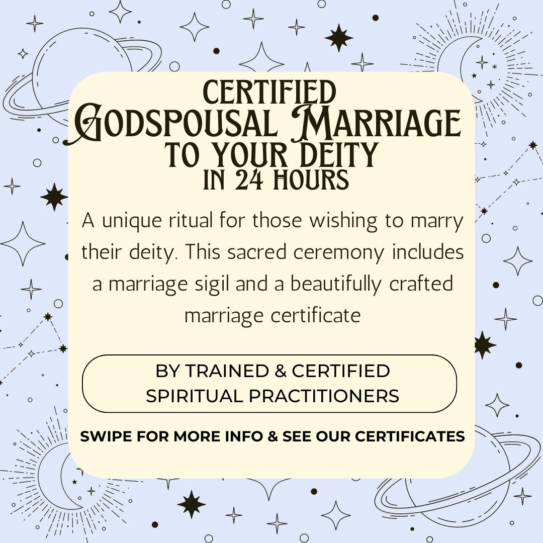 Godspousal Marriage Certificate || Godspouse Ritual || Marry Your Deity ...