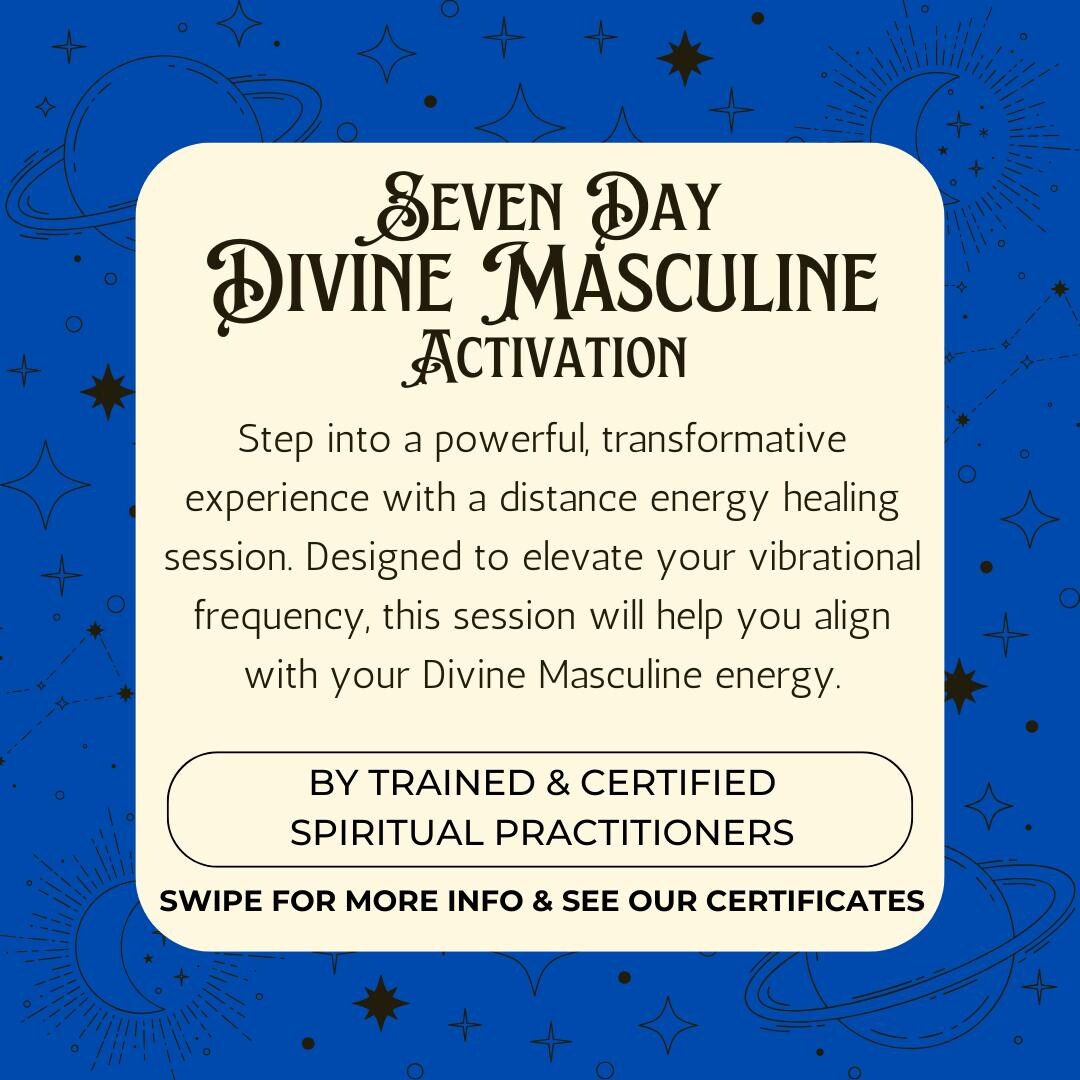 7-day Divine Masculine Distance Energy Healing Session - Etsy