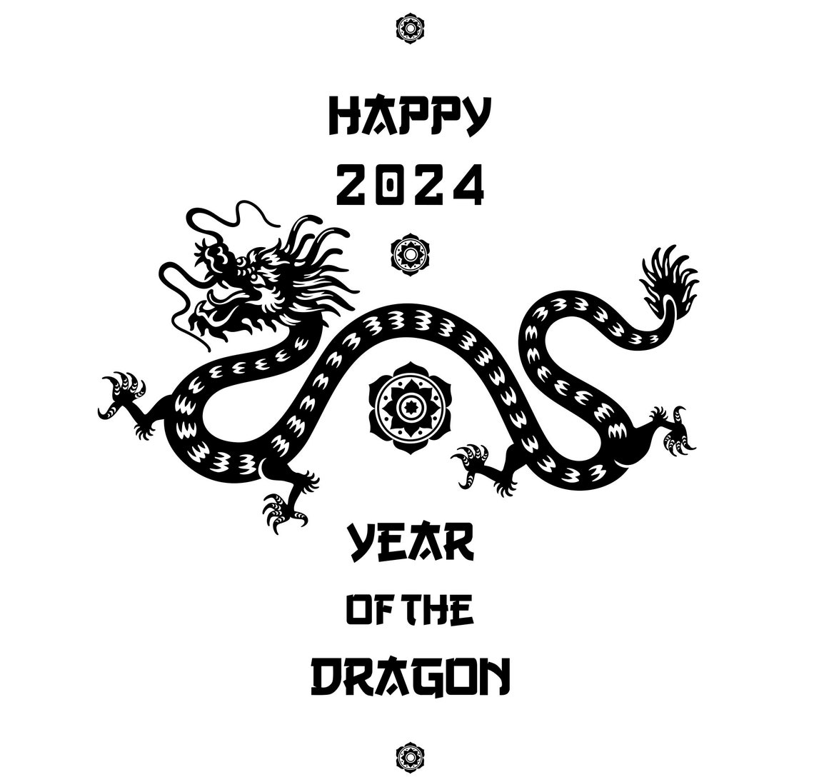 Year of the Dragon, Dragon Svg, Digital Print Chinese Lunar New Year ...