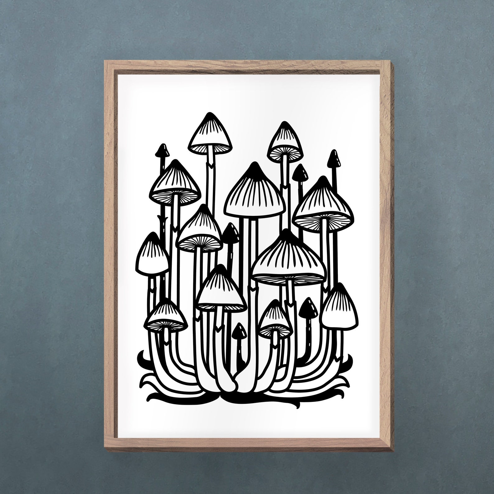 Mystical Mushroom Silhouette SVG, Witchy Svg, Magic Mushroom Print ...