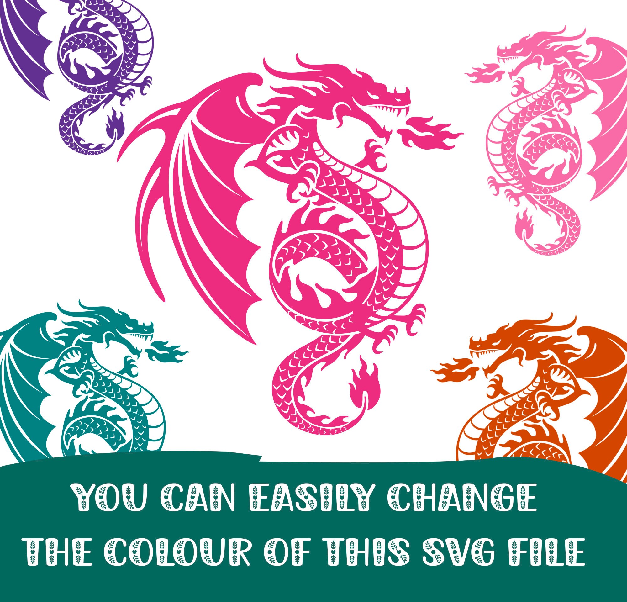 Year of the Dragon SVG, Lunar New Year 2024 Mystical Svg, Aesthetic ...