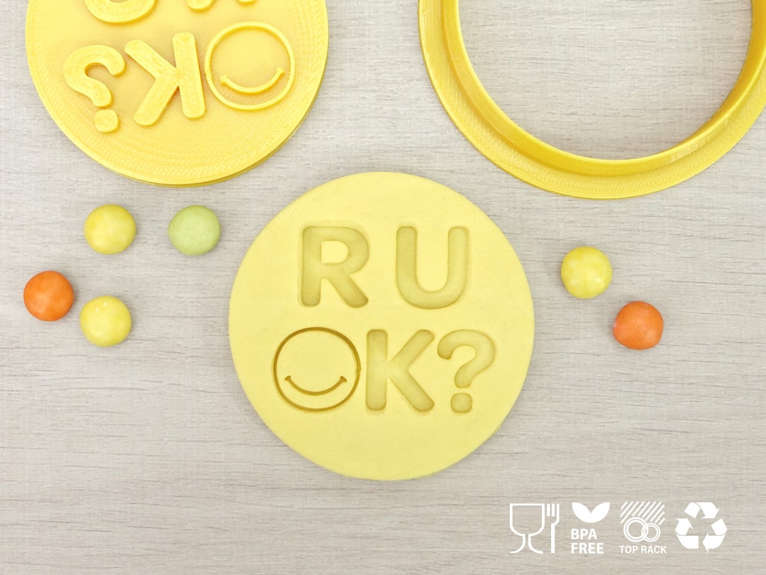 R U OK Cookie Cutter & Fondant Stamp - Etsy