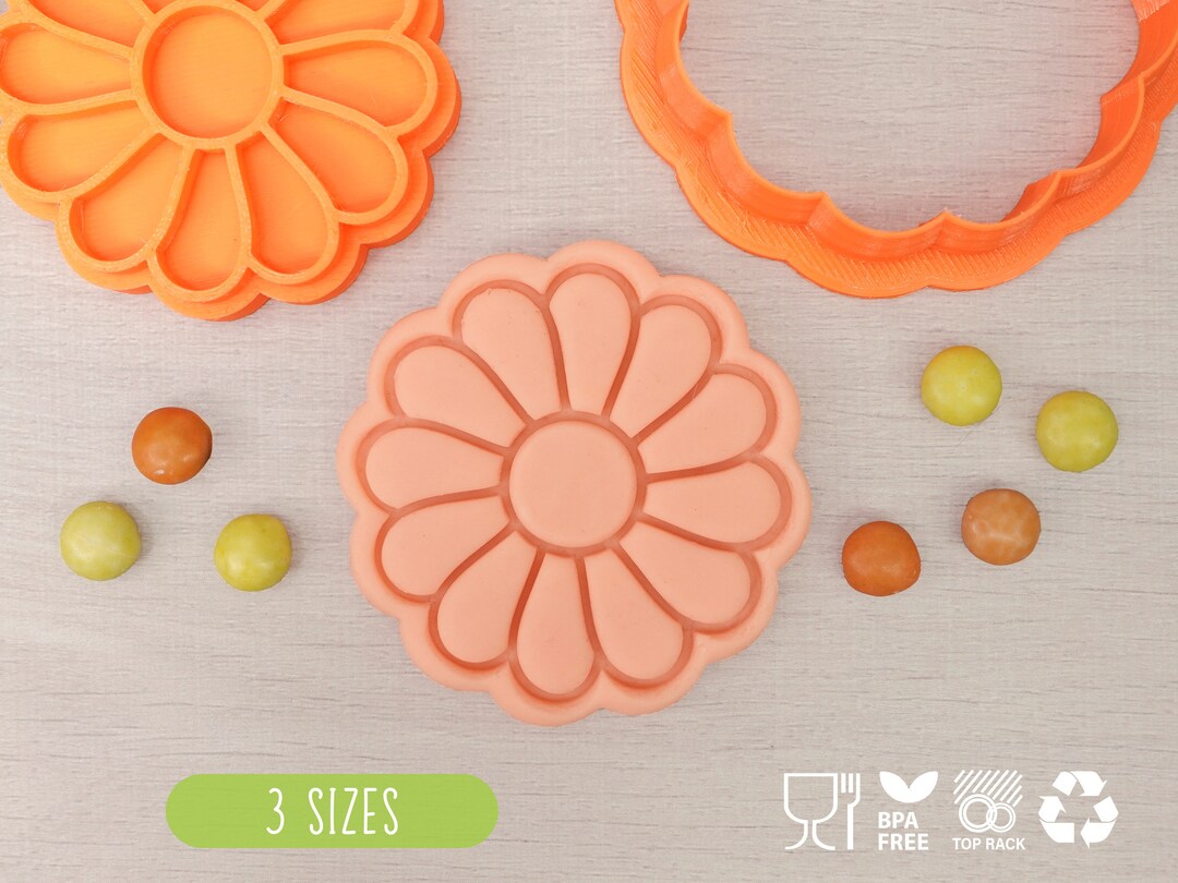 Daisy Flower Cookie Cutter & Fondant Stamp Set - Etsy