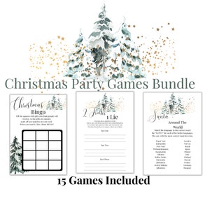 Printable Christmas Party Game Bundle, Fun Family Games for the ...