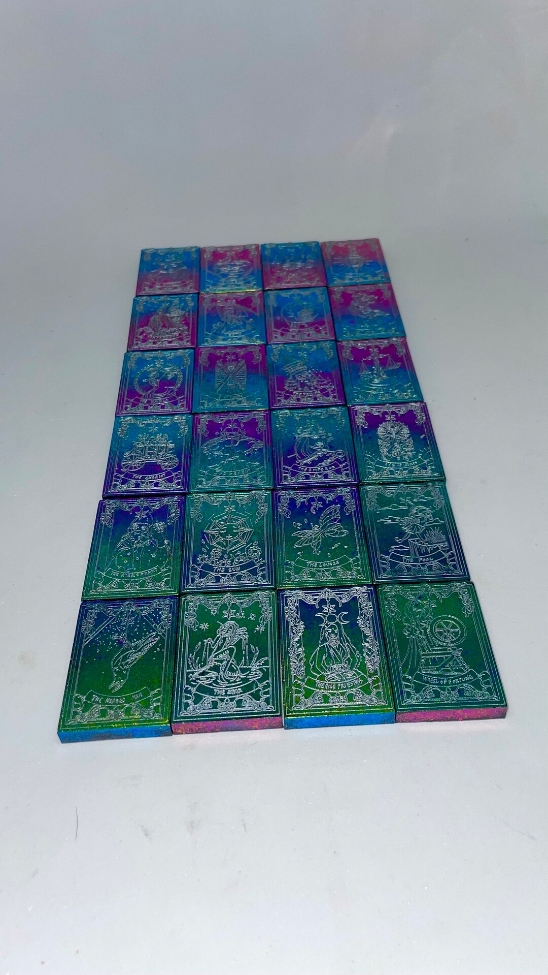 Set of 24 Mini Tarot Cards, Colour Shifting, Tarot Card Deck, Major ...